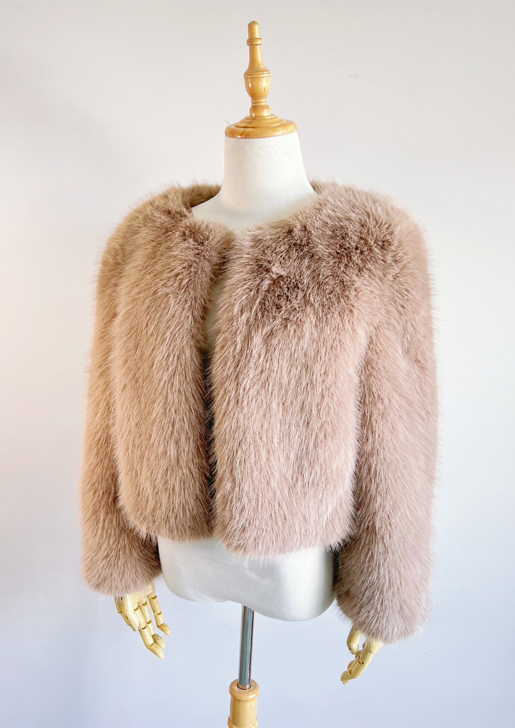 Brown Faux Fur Bridal Jacket (Anna Brw07) – Sissily Designs