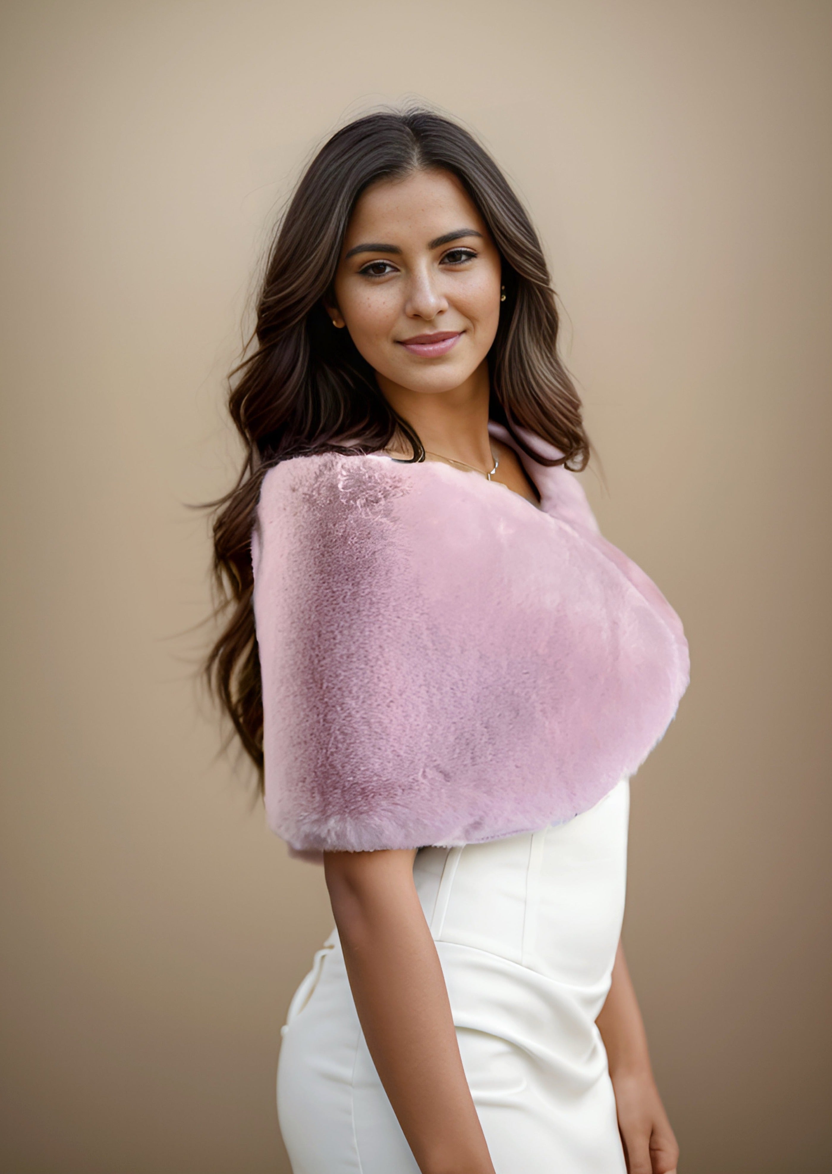 Pink Fur Wrap (Serena Pin05) – Sissily Designs