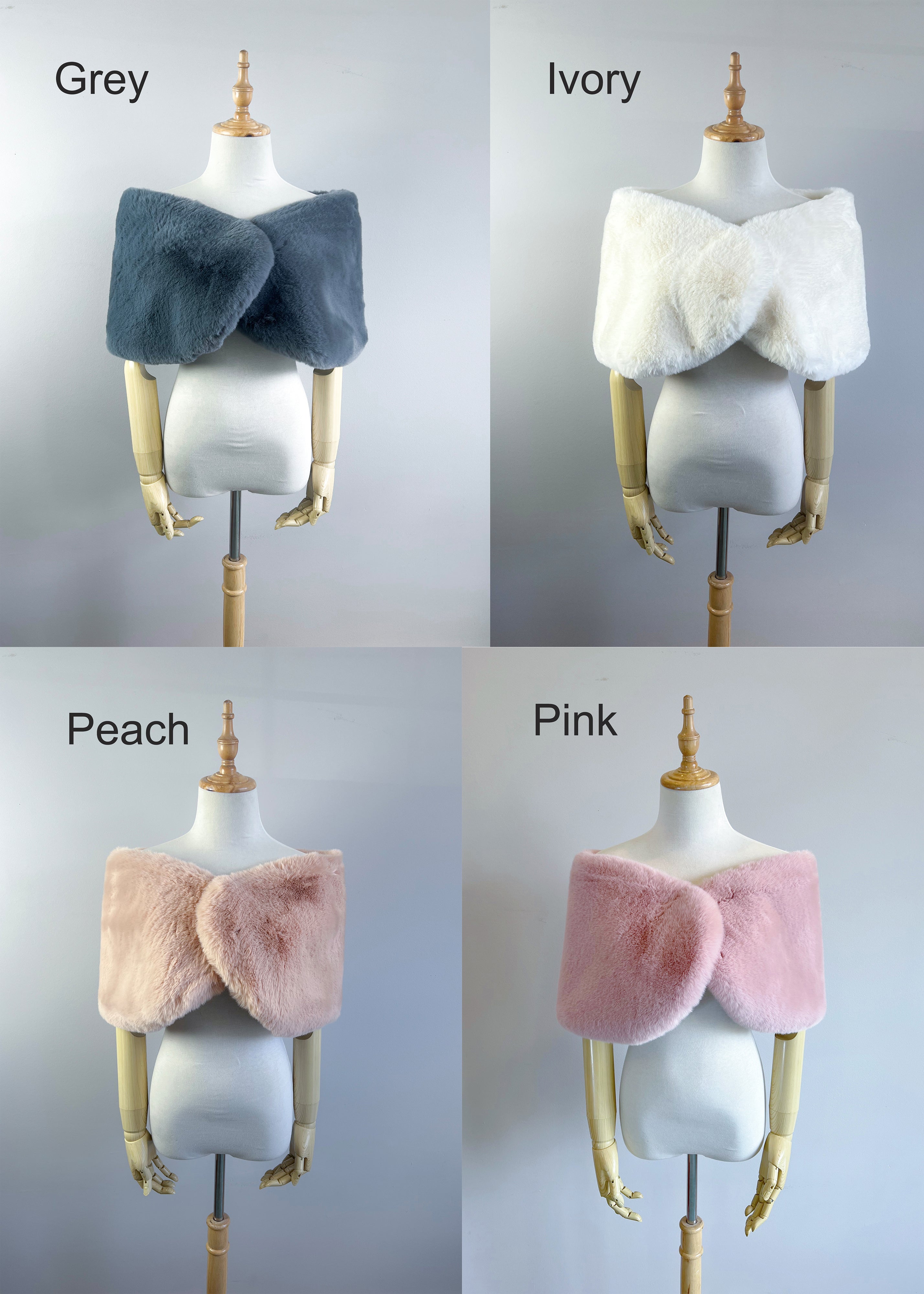 Grey Fur Wrap (Serena Gry05) – Sissily Designs