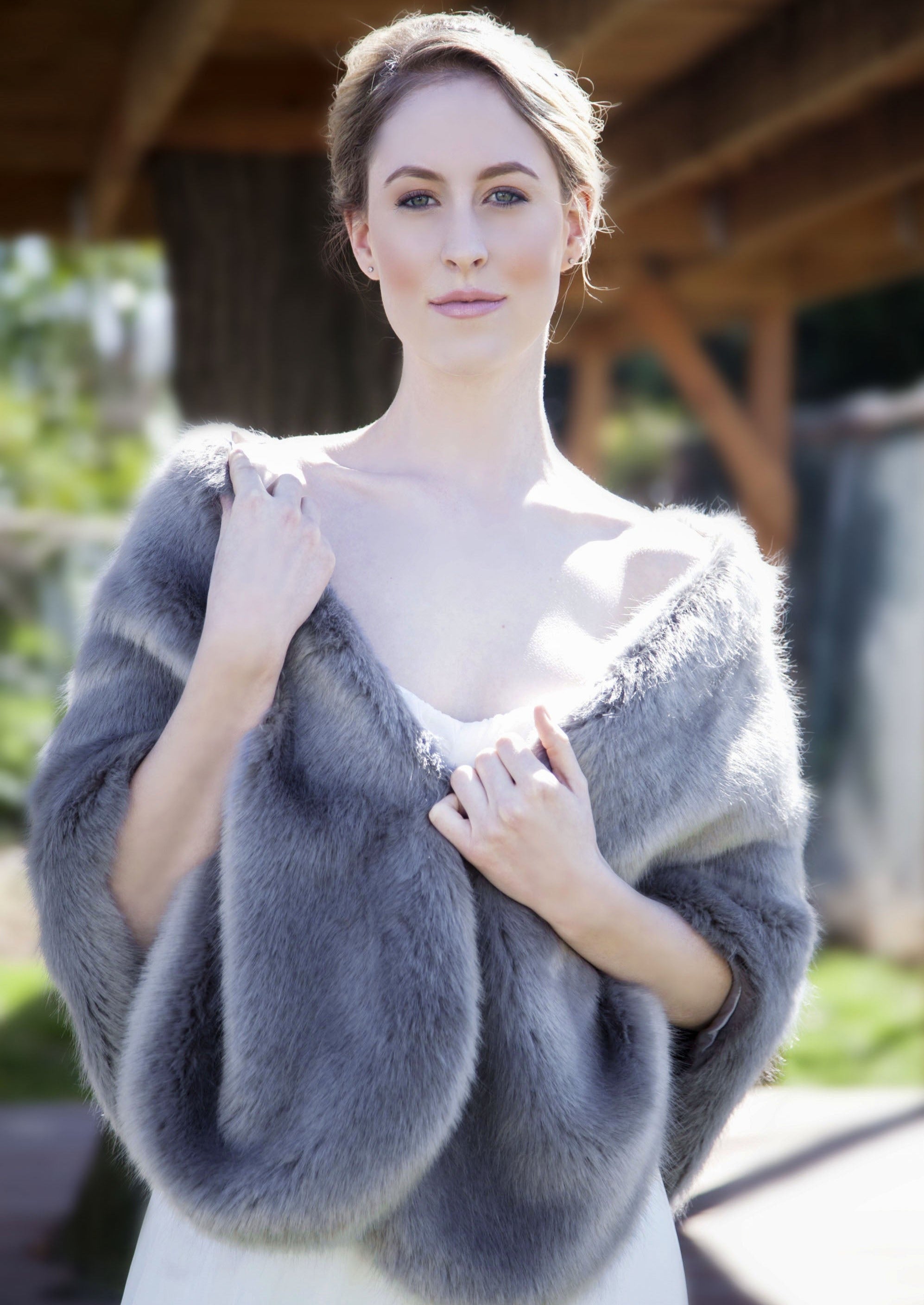 Gray Fur Wrap (Butterly Gry04) – Sissily Designs