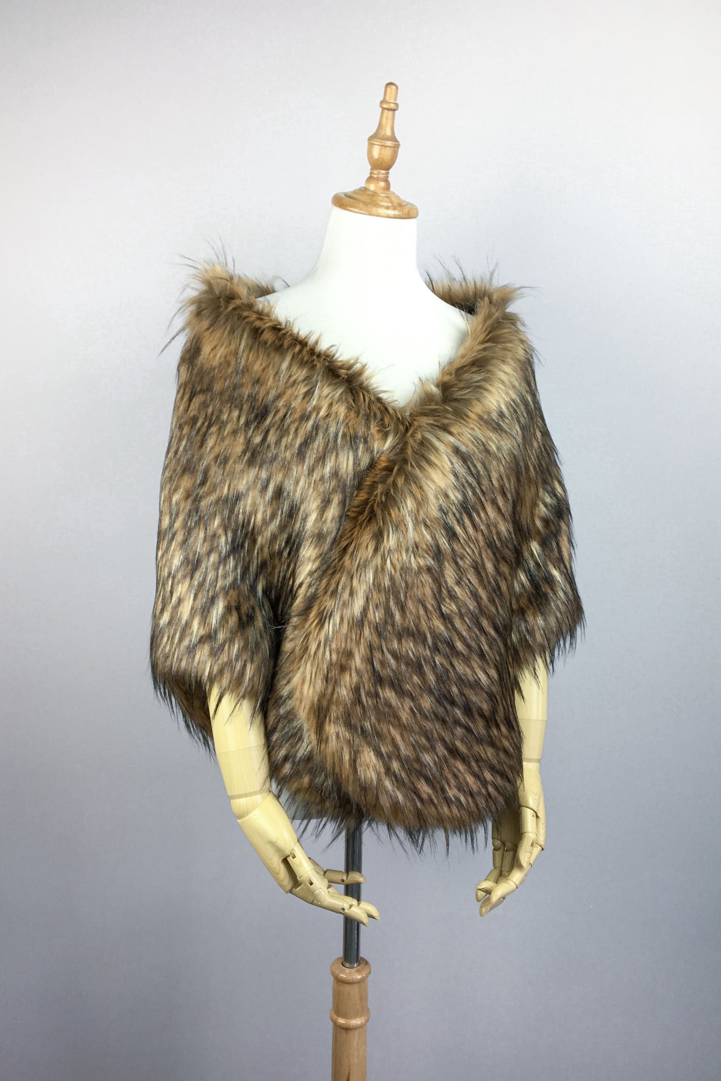 Brown Fur Shawl (Butterfly Brw02) – Sissily Designs