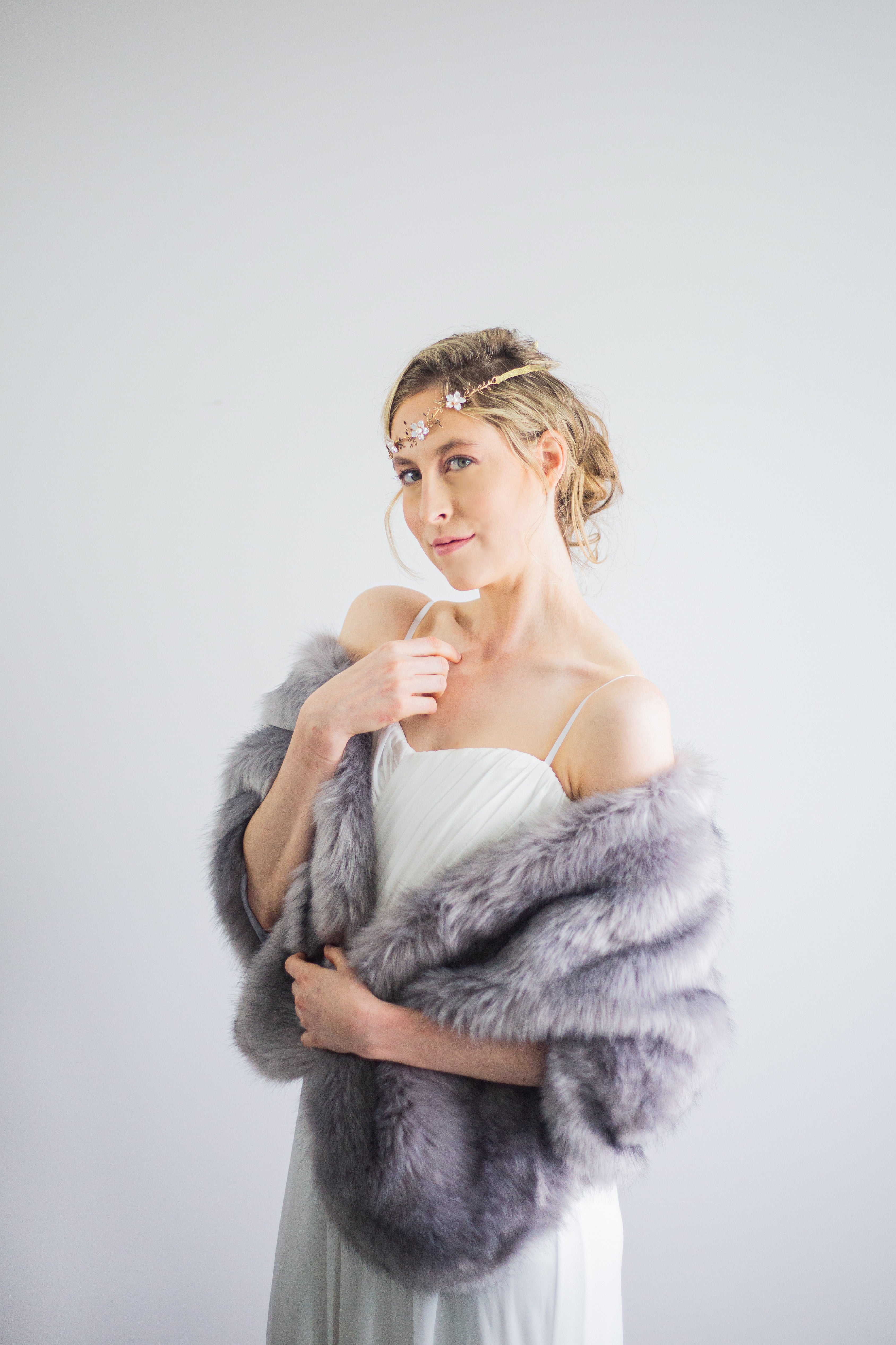 Gray Fur Wrap (Butterly Gry04) – Sissily Designs