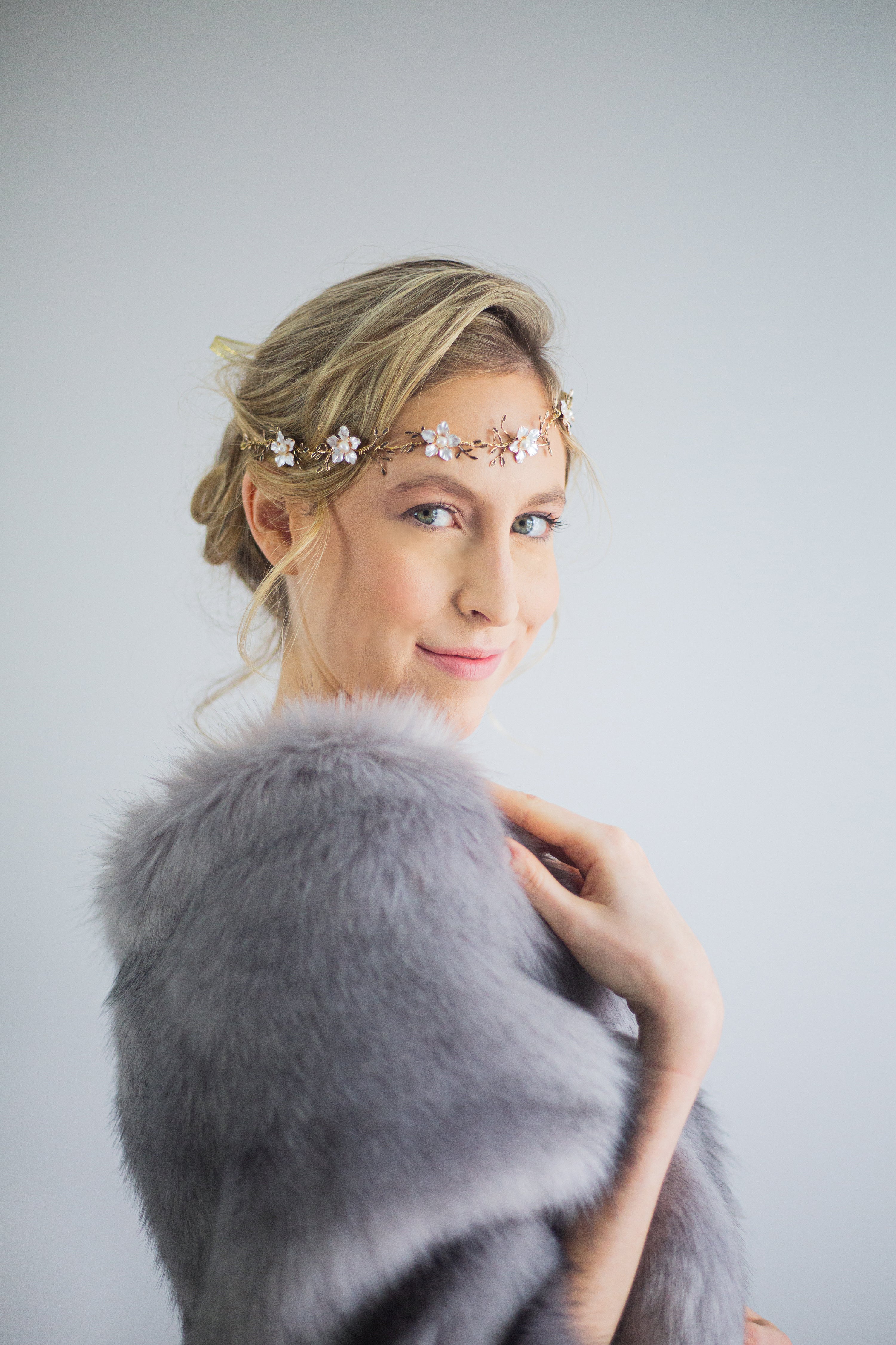 Gray Fur Wrap (Butterly Gry04) – Sissily Designs