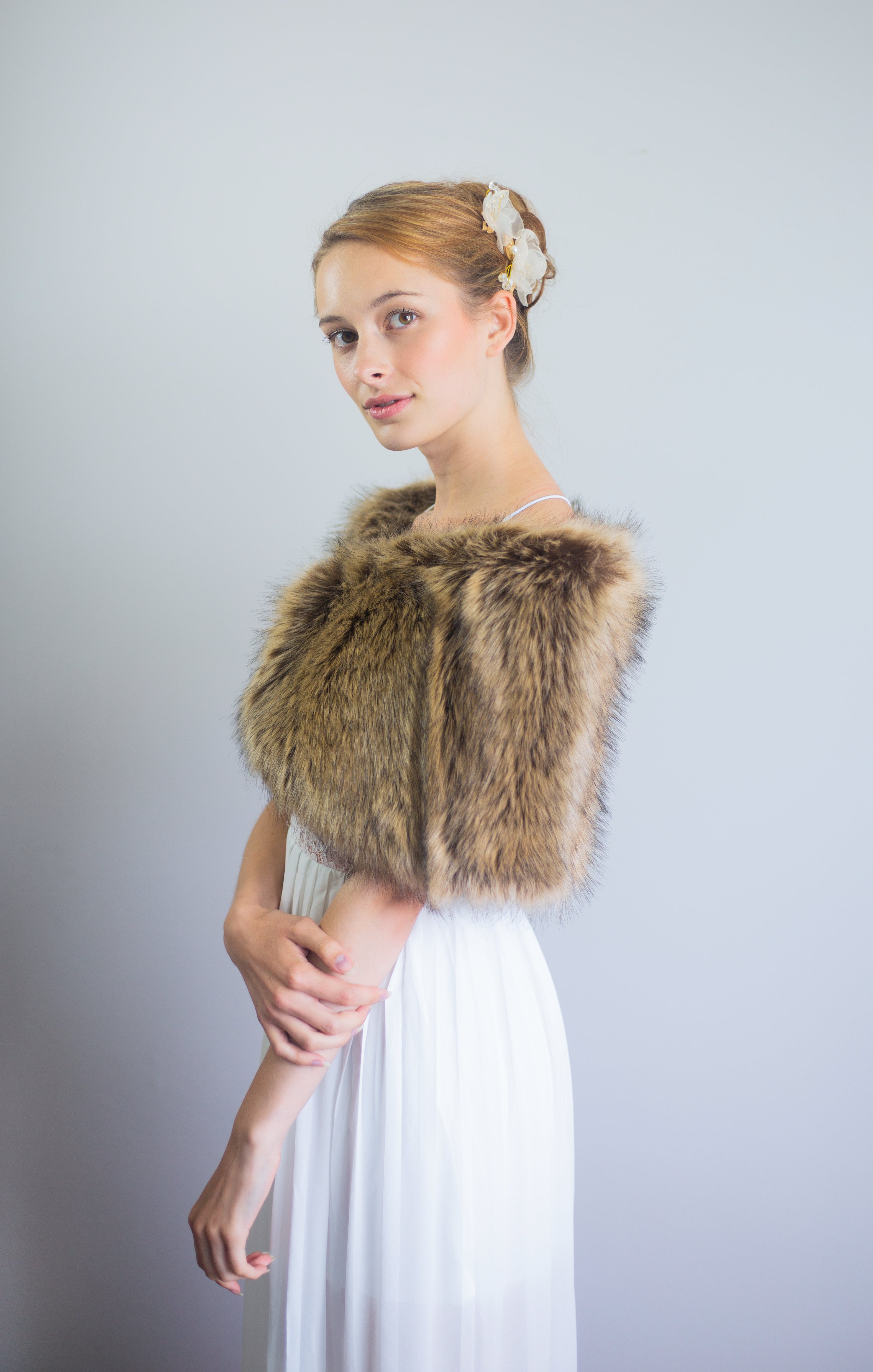 Brown Fur Wrap (Serena Brw03) – Sissily Designs