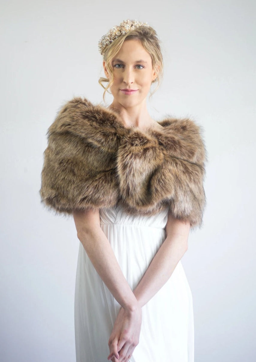 Brown Fur Wrap (Blair Brw03) – Sissily Designs