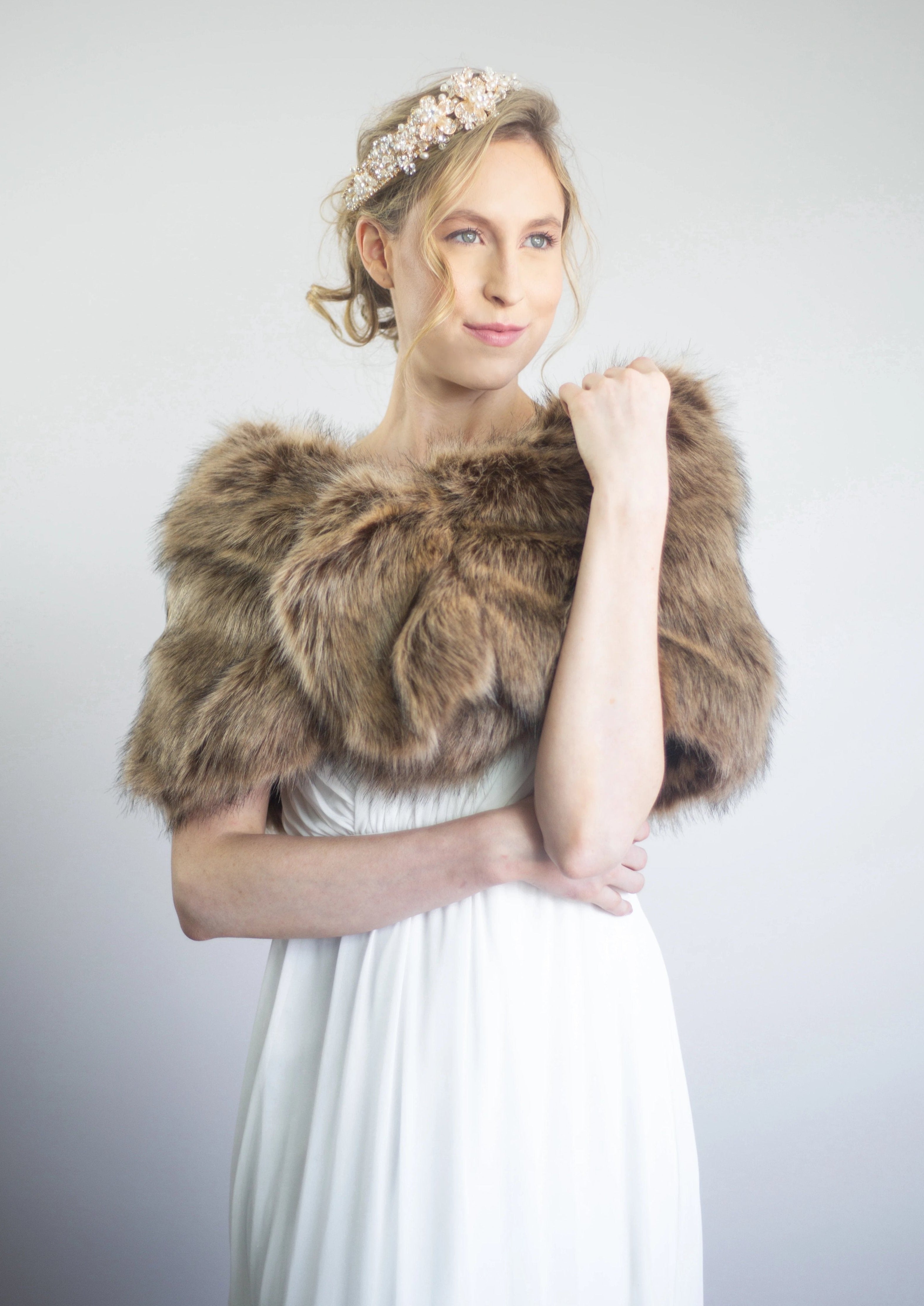 Brown Fur Wrap (Blair Brw03) – Sissily Designs