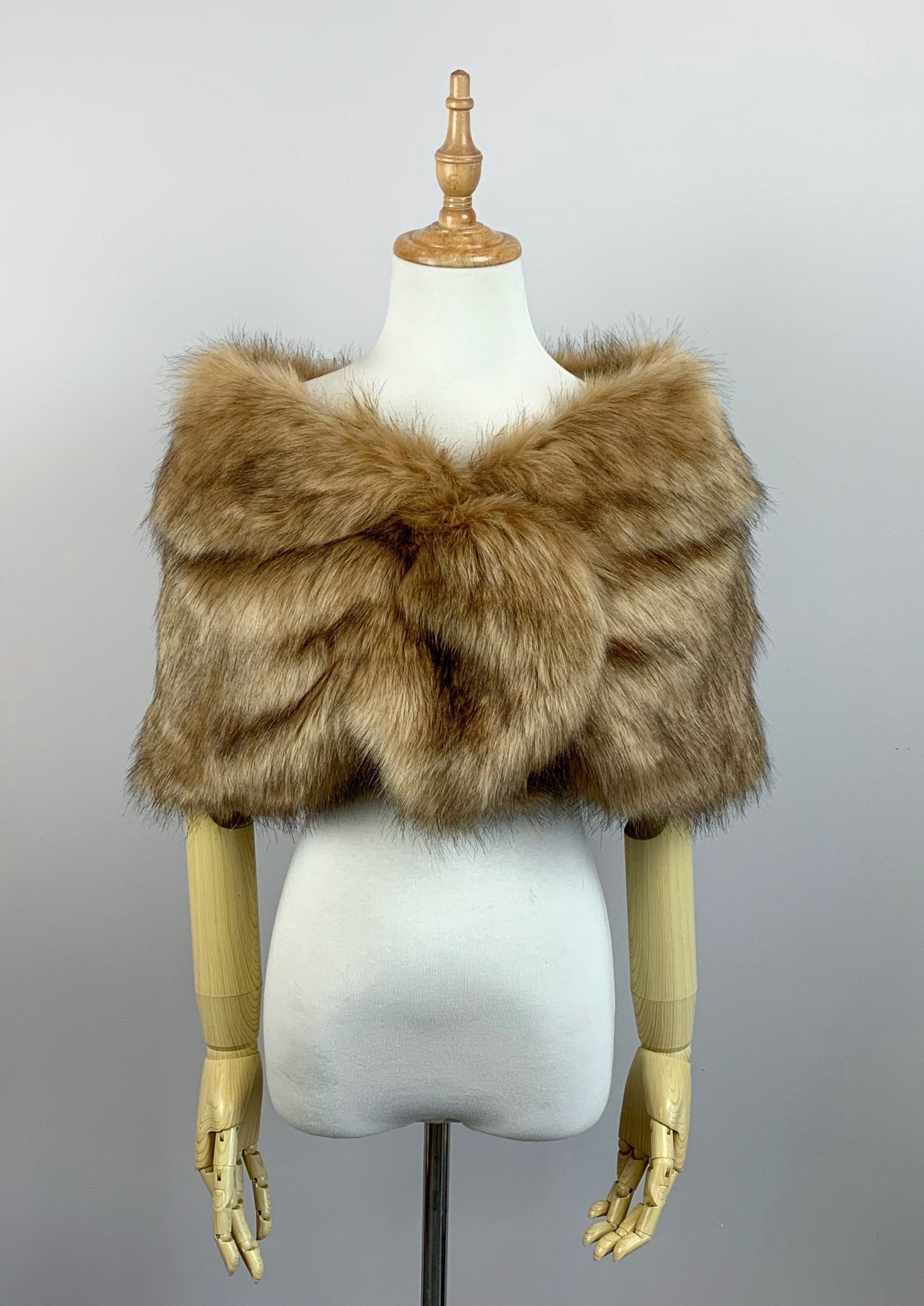 Light Brown Fur Wrap (Blair LBrw03) – Sissily Designs