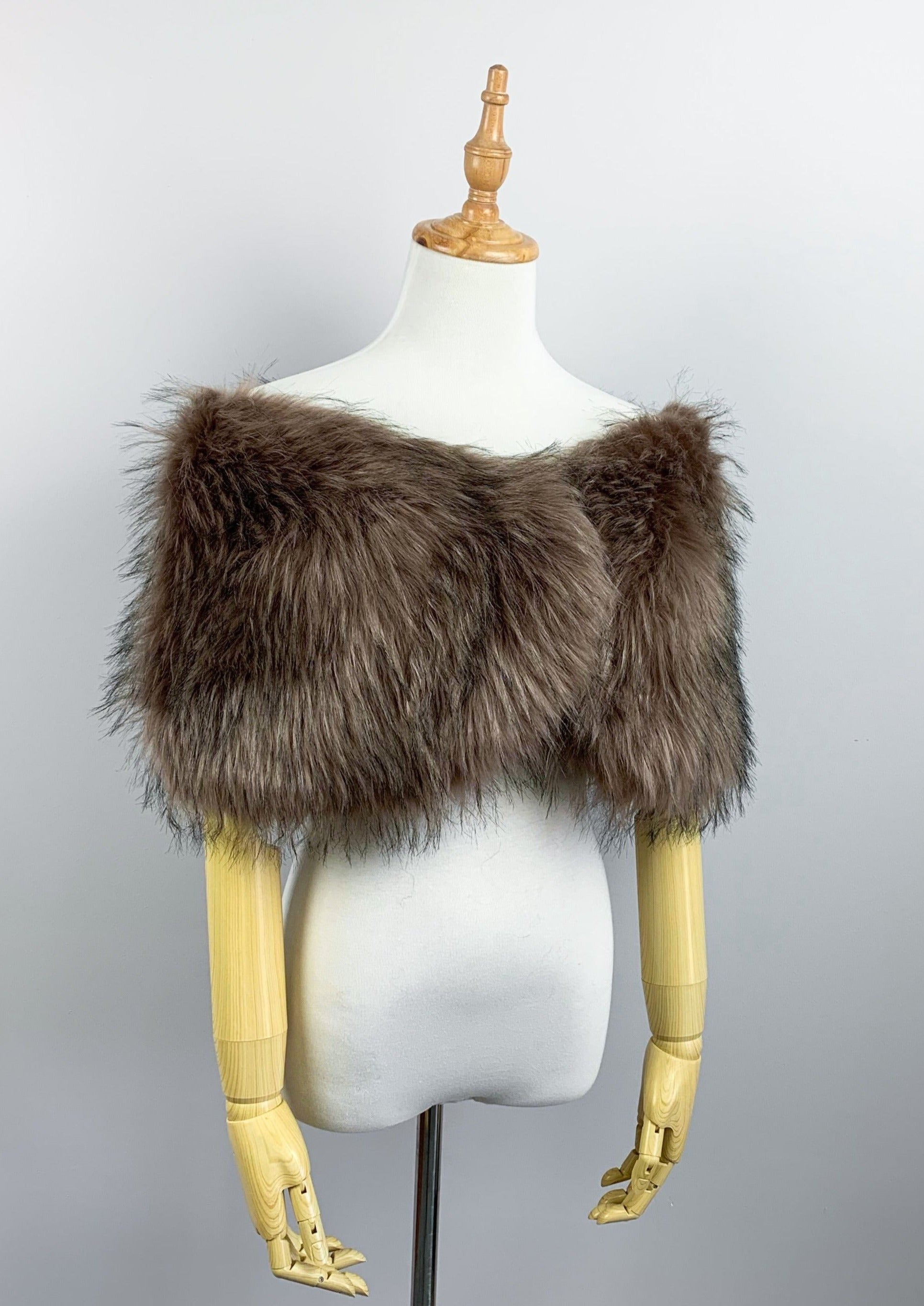 Brown Fur Wrap (Serena DBrw02) – Sissily Designs