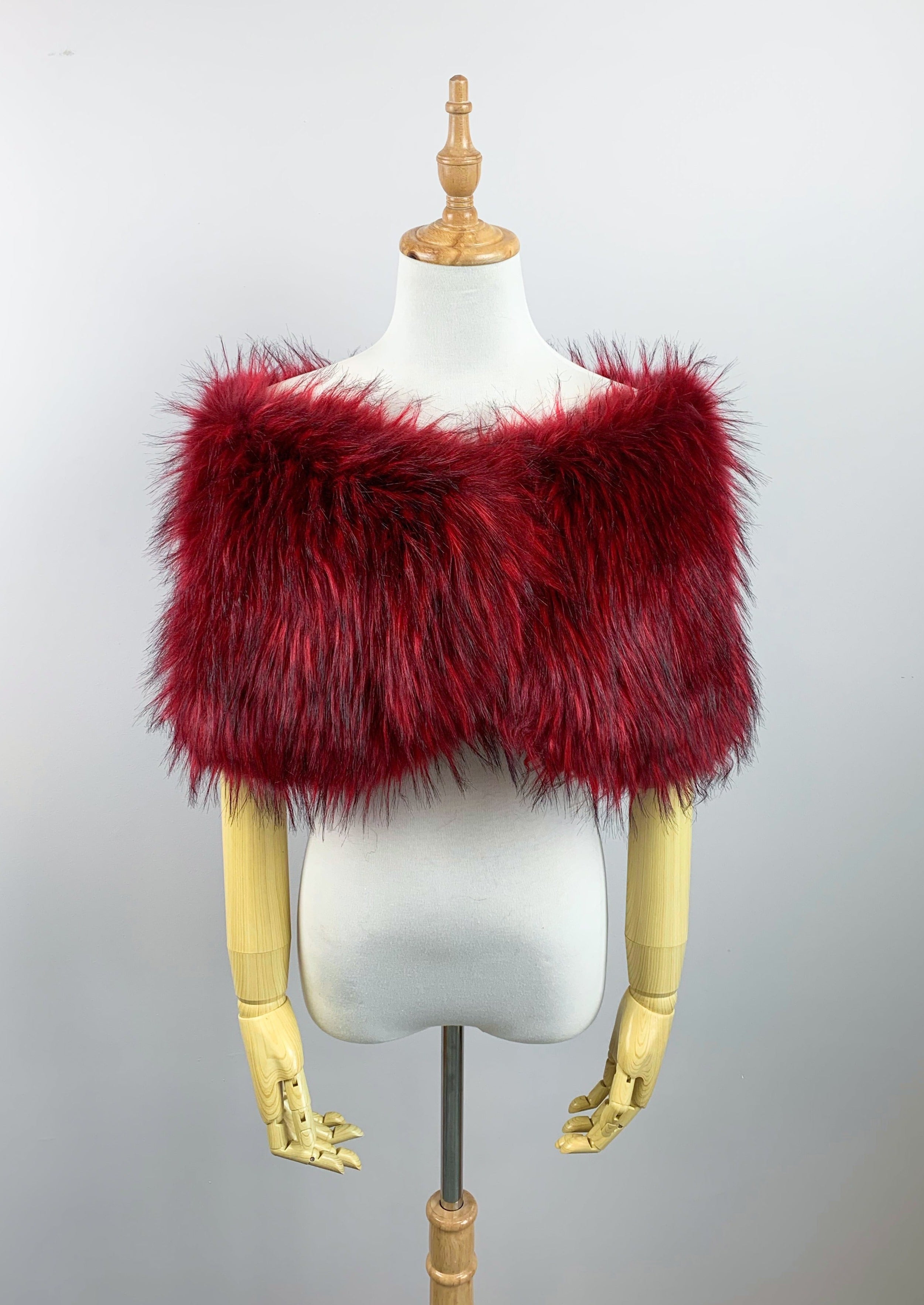 Red Fur Wrap (Serena Red02) – Sissily Designs