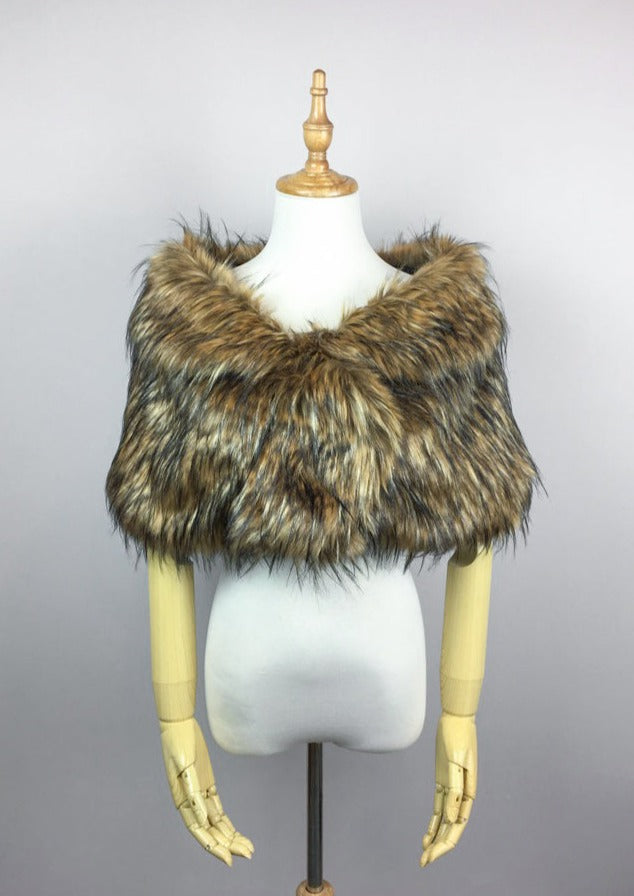 Brown Fur Wrap (Blair Brw02) – Sissily Designs